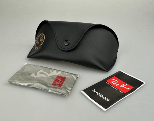 Ray-Ban Sunglasses Case Only Black Faux Leather Softcase Medium + Cloth ...
