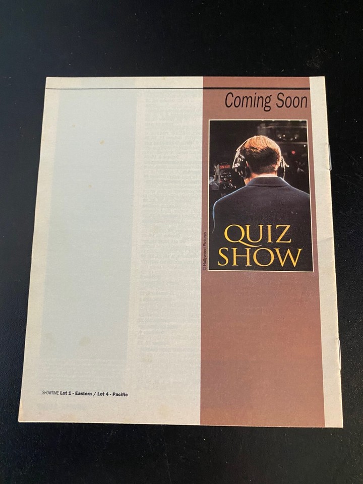 SHOWTIME cable guide October 1995 | eBay