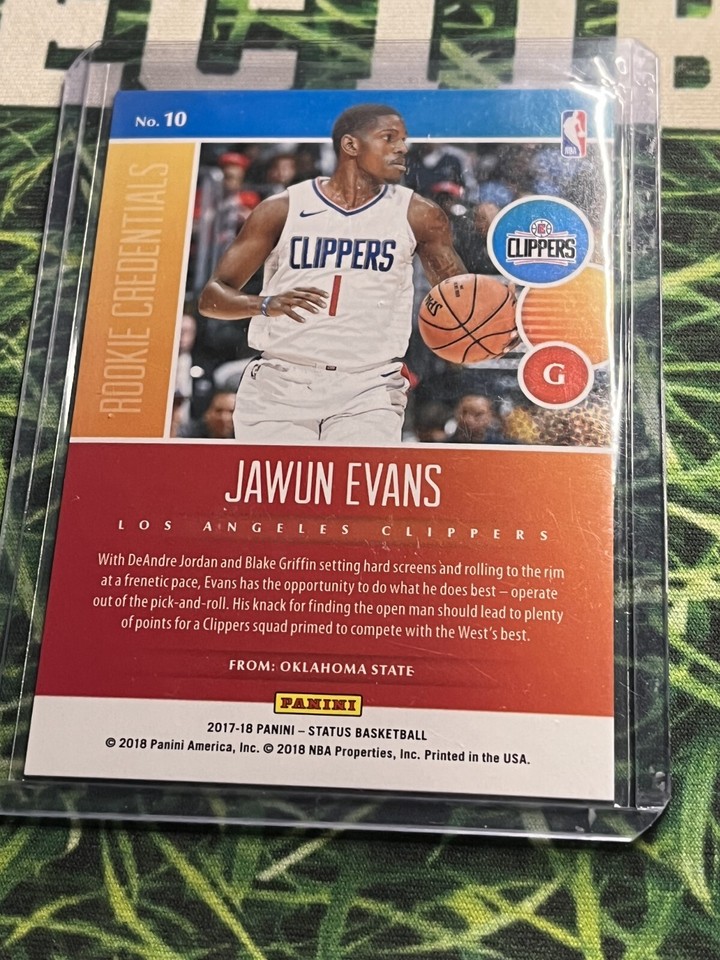 2017-18 Panini Status Rookie Credentials Purple /149 Jawun Evans #10 ...
