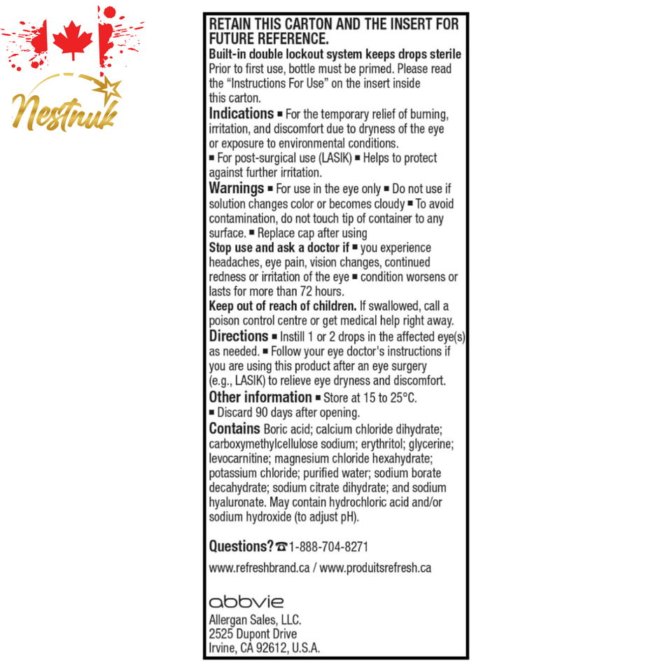 Refresh Fusion Eye Drops 10 mL Twin Pack – Preservative-Free – Canada ...