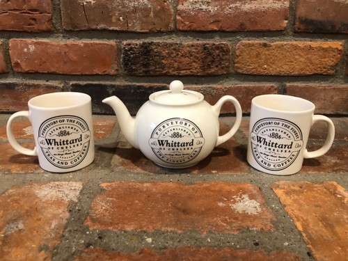 Whittard of Chelsea Teas and Coffee England Finest Tea Pot & Cups -Set ...