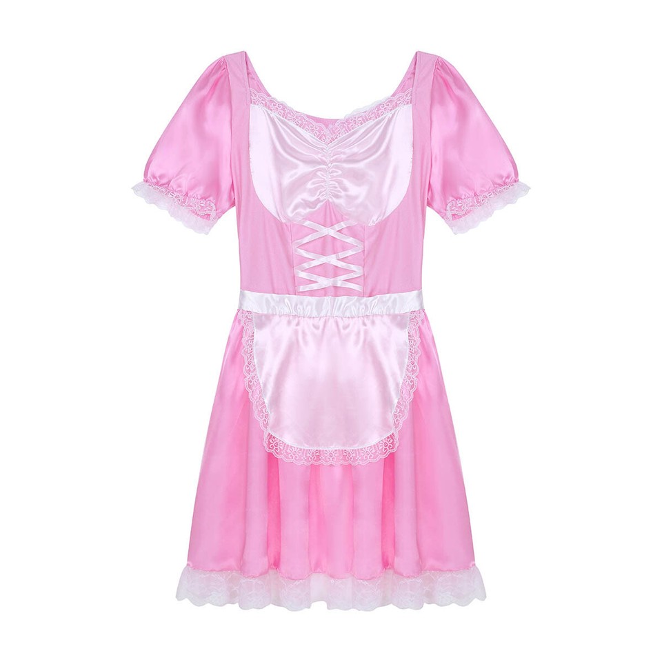 Mens Sissy French Maid Role Play Costume Cosplay Uniform Lingerie Dress ...