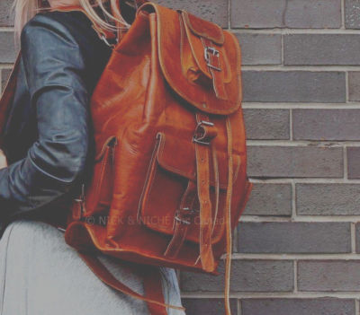 Men's Vintage Genuine Leather Shoulder Backpack Mack book Rucksack ...
