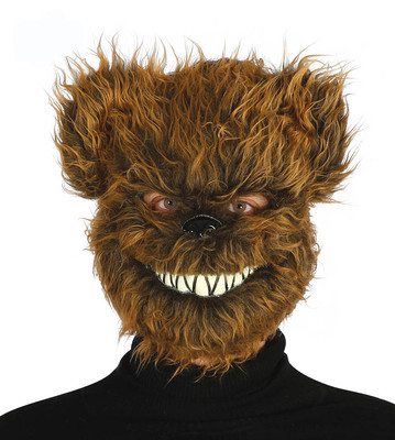 Scary Killer Teddy Bear Mask Furry Halloween Fancy Dress Costume Masque ...