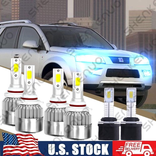 For Saturn Vue 2006 2007 - 6x 8000K LED Headlight Low & High Beam + Fog ...