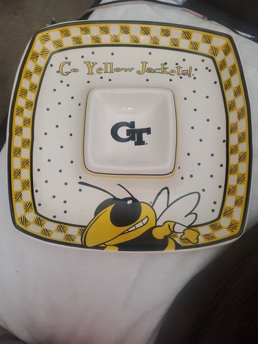 Georgia Tech-Go yellow jackets chip platter | eBay