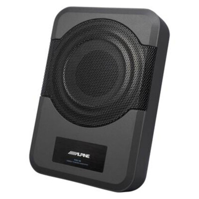 Alpine PWE-S8 8" Compact Shallow Mount Powered Subwoofer System - 240 ...