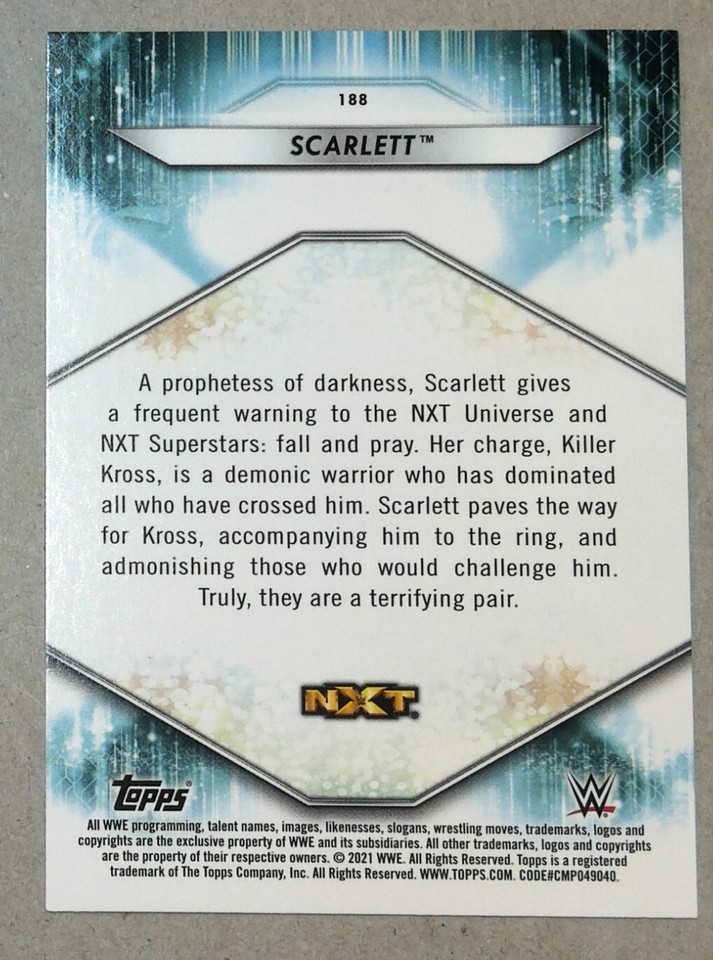 2021 Topps WWE NXT Scarlett #188 | eBay