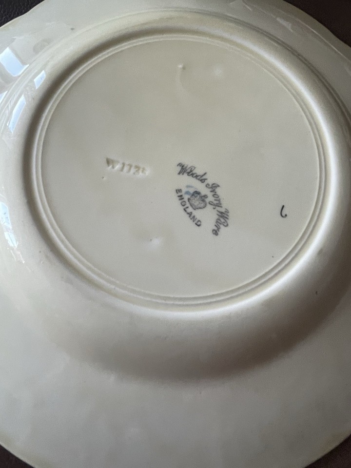 Woods Ivory Ware 1930s Platter Serving Set 10 Pc Deco Blue Border Good ...