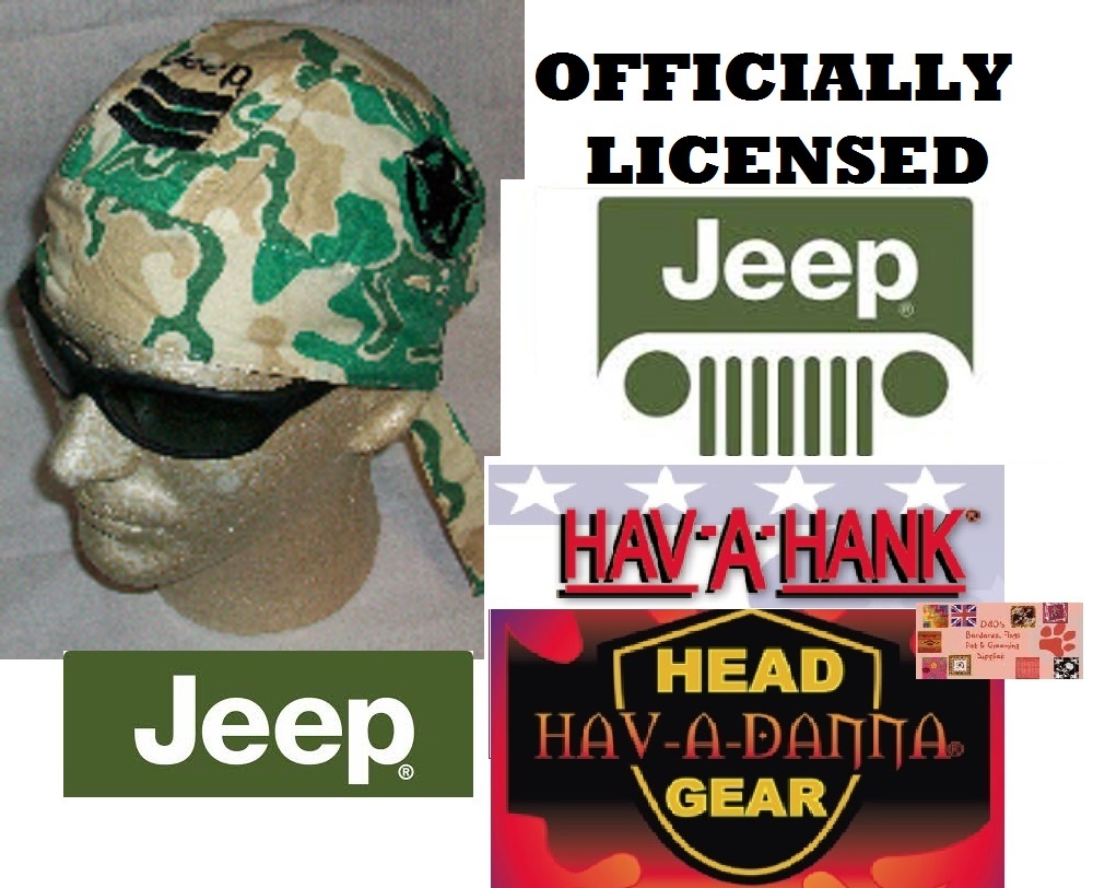 GENUINE LICENSED JEEP STAR CAMO LINED Tied DOO DO RAG Fitted Bandana ...