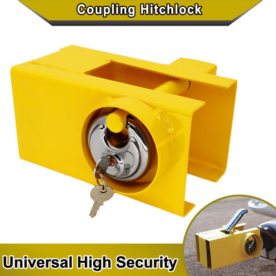 Anti-Theft Security Tow Ball Universal Trailer Coupling Hitch Lock ...