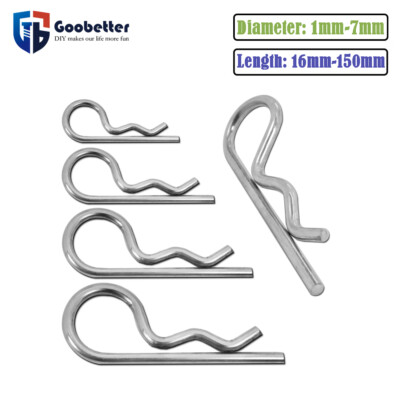 R-Clip Beta Pins Stainless Steel A2-Marine Grade: 1mm, 2mm, 3mm, 4mm ...