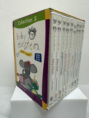 Disney Baby Einstein Collection #2 DVDs Music And Nature Box set of 9 ...