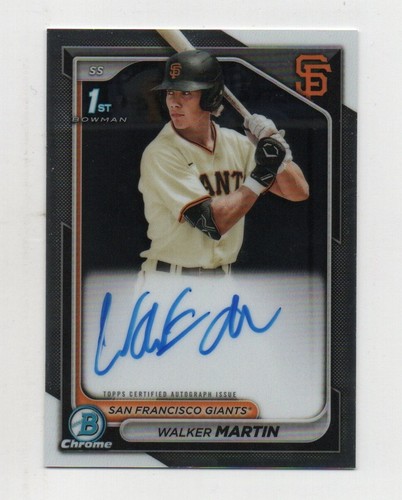 2024 Bowman Chrome Walker Martin 1st RC Rookie Auto Autograph CPA-WM ...