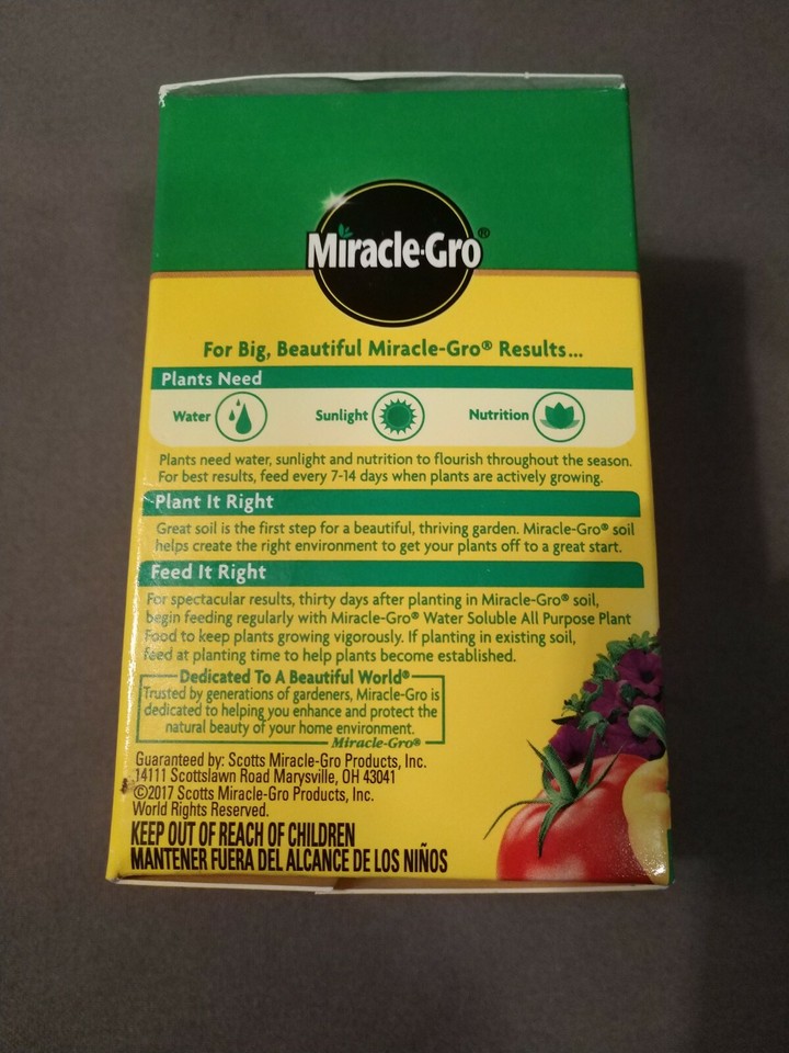 Miracle Gro All Purpose Plant Food 10 Sq. Ft. Powder 8 Oz | eBay