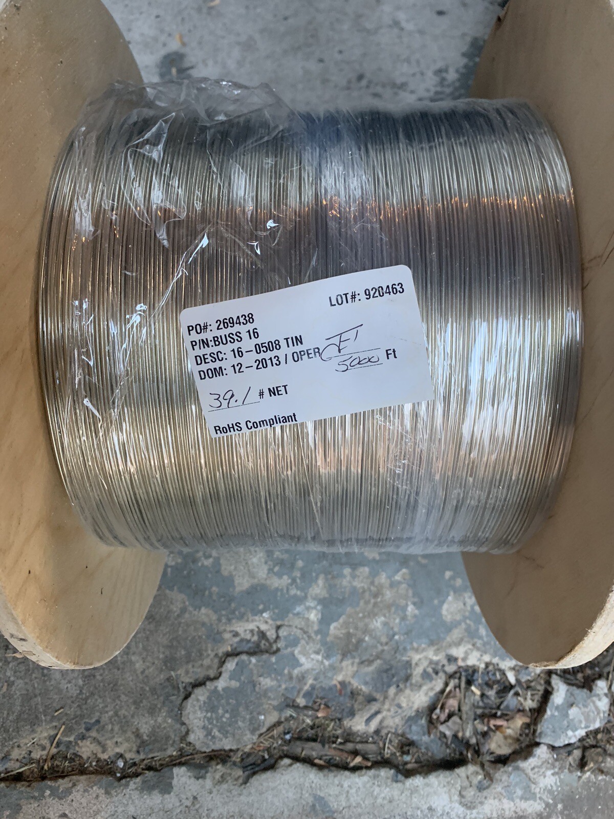 16 AWG Solid Copper Buss Wire QQW-343 Type S AA59551 5000ft. | eBay