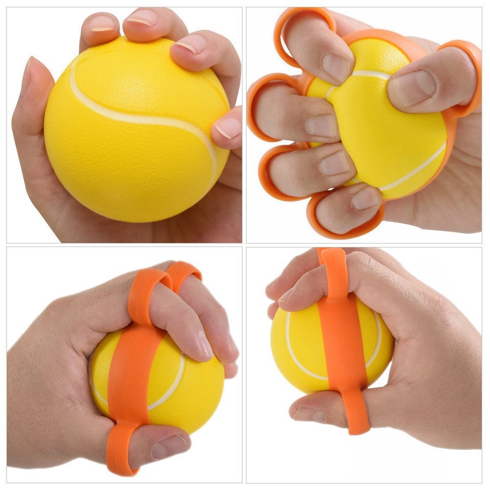 1Pc Finger Strength Trainer Hand Grip Hand Stress Ball Finger Exerciser ...
