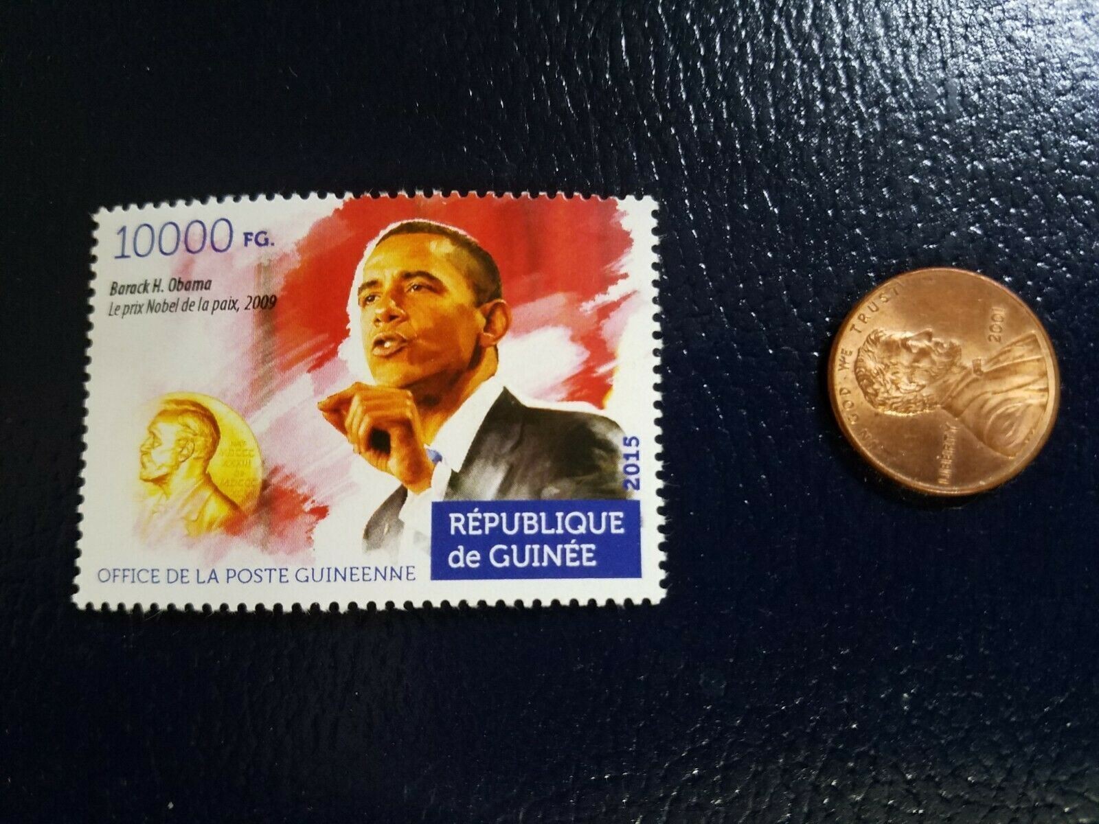 Barack Obama Ex USA President Republique De Guinee 2015 Perforated ...