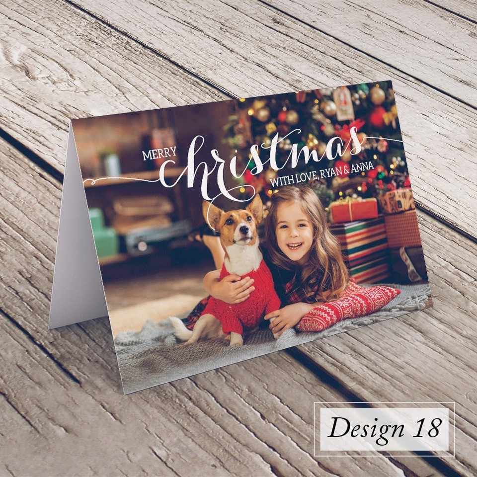 Personalised Christmas Cards Pack - Custom Photo Family Holiday ...