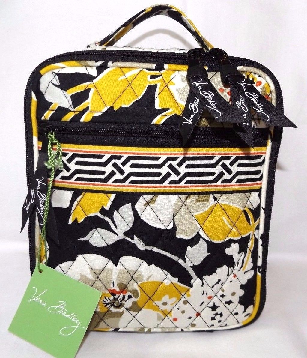 VERA BRADLEY Lunch Break Insulated Bag or Cosmetic Case - Dogwood Black ...