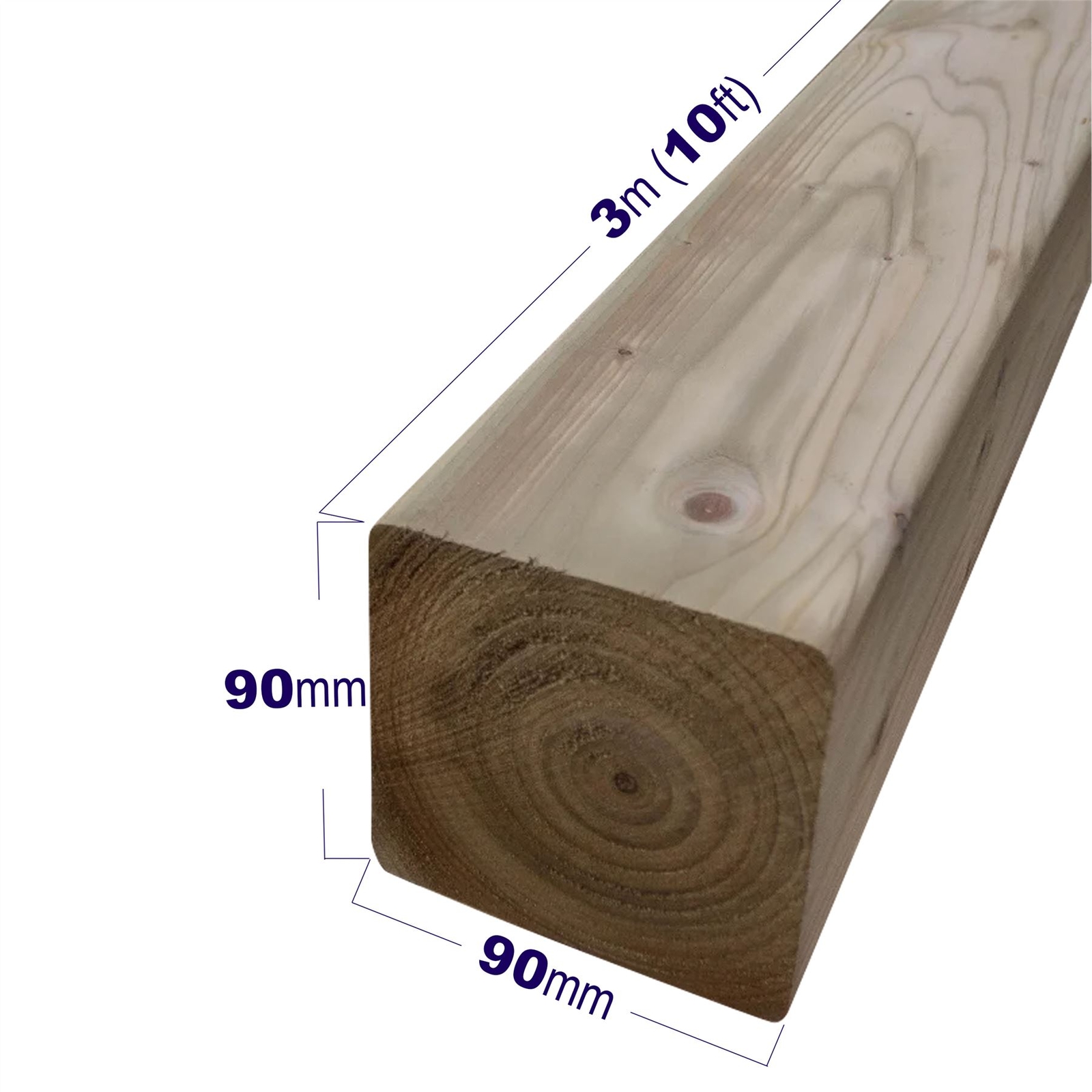 Elite Smooth Planed Treated Timber Posts 4"x4" (90x90mm) Fence/Gate ...