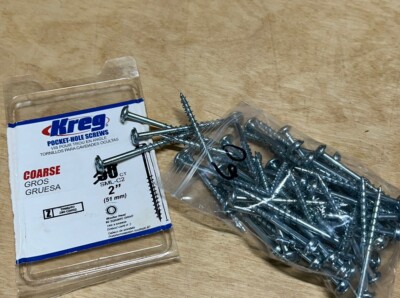 Kreg SML-C2 Pocket-Hole Screws #8 x 2" Course Thread Zinc Coated NEW ...
