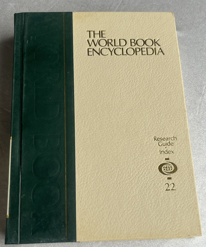 1990 Copyright World Book Encyclopedia Research Guide Index 22 | eBay