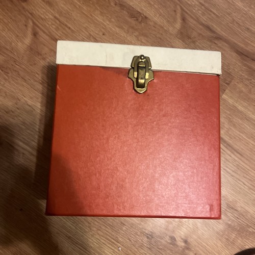 Vintage 45 RPM Record Case Red/White With Dividers For 50 Records | eBay