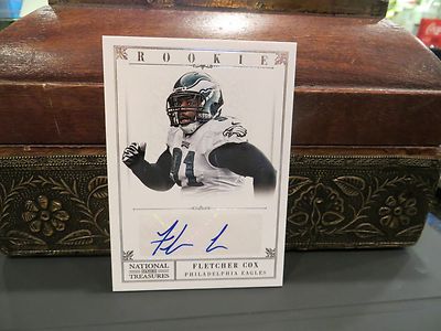 National Treasures Auto Rookie Autograph Eagles Fletcher Cox 30/99 2012 ...