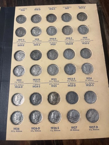 Complete Collection Mercury Dimes 80 dimes total High Grade 1916D ...
