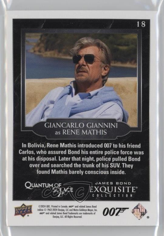 2025 James Bond Black Diamond Gold /99 Giancarlo Giannini as Rene ...