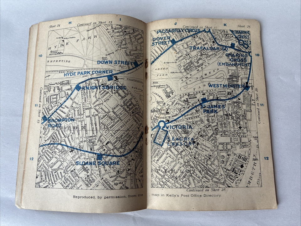 Rare Underground Street & Railway Map In Sections London Johnson ...