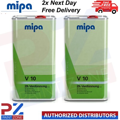 2 X MIPA 271150000 V10 FAST 2K THINNER REDUCER 5LTR - Next Day Free ...
