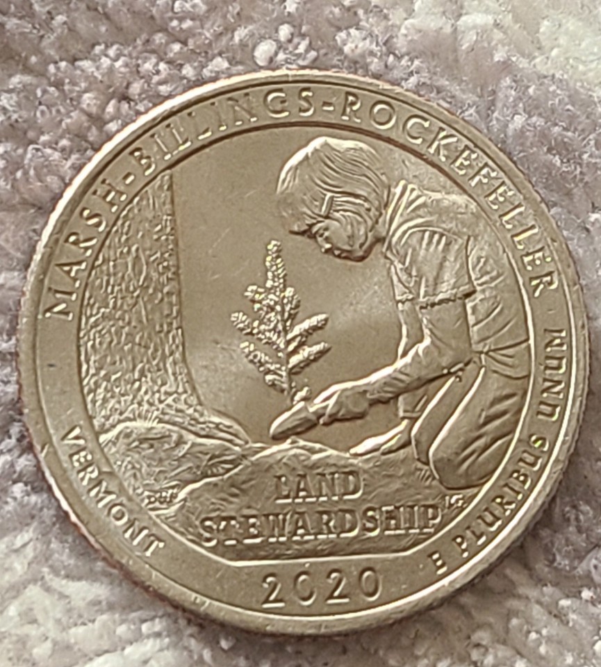 Marsh Billings Rockefeller Quarter 3 Rare Die chip Errors Hair Elbow ...