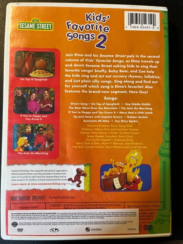 Kids Favorite Songs: Volume 2 (DVD, 2001) Sesame Street 123 74645543192 ...