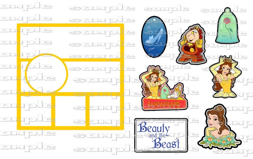 Disney Belle vz Overlay Frame 12 x 12 Scrapbook Paper Pieces Die cuts ...