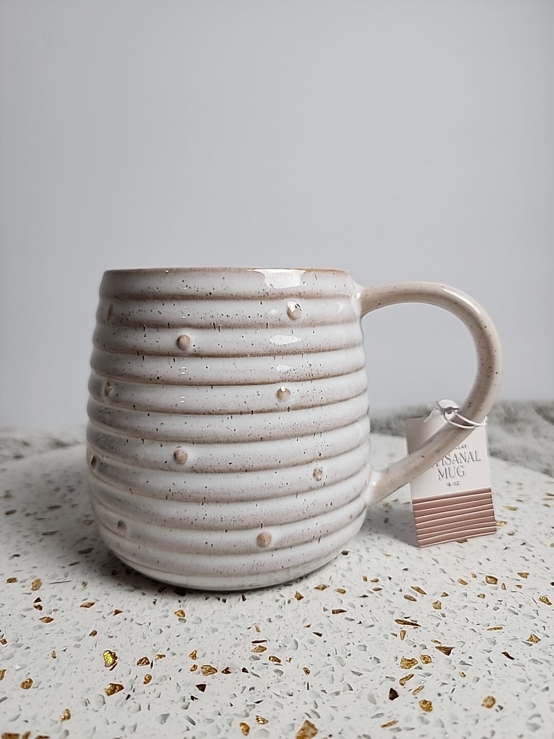 Artisanal Coffee Tea Mug Cup 18 Oz Exposed Clay Wavy Texture By Sunday ...