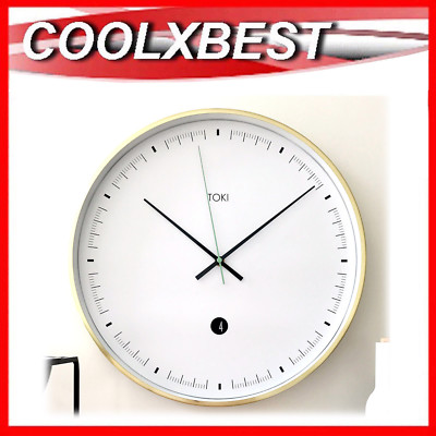 NEW TOKI 40CM MODERN DESIGNER WALL CLOCK with DATE SILENT MOVEMENT HOME ...