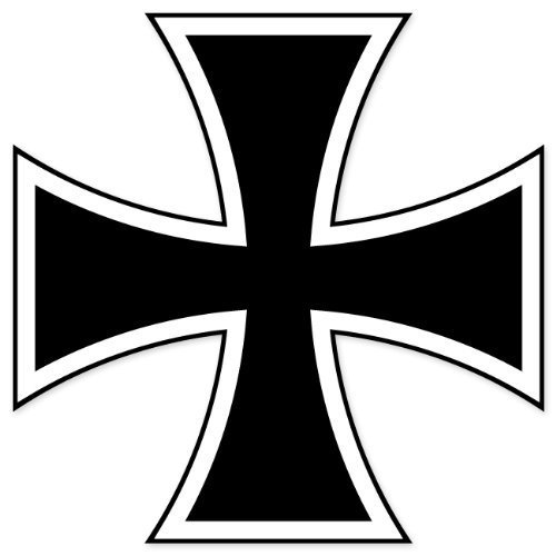 German Iron Cross car , Wall ,Van self adhesive sticker decal 300mm X ...