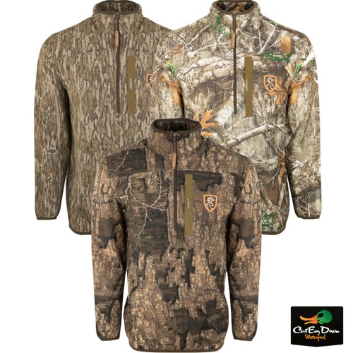DRAKE NON-TYPICAL CAMO TECH 1/4 QUARTER ZIP PULLOVER WITH AGION ACTIVE ...