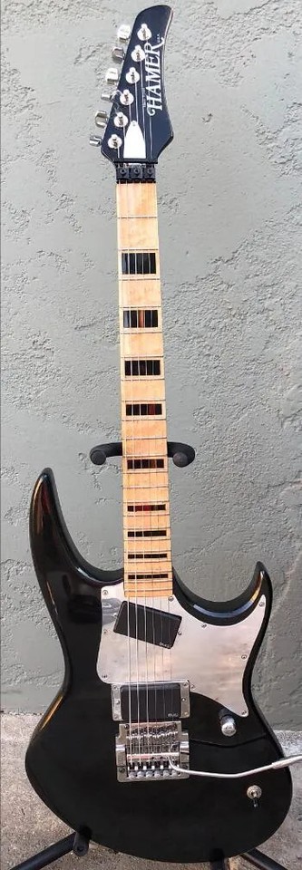Rare Hamer Phantom GT Glenn Tipton Metallic Black Electric Guitar ...