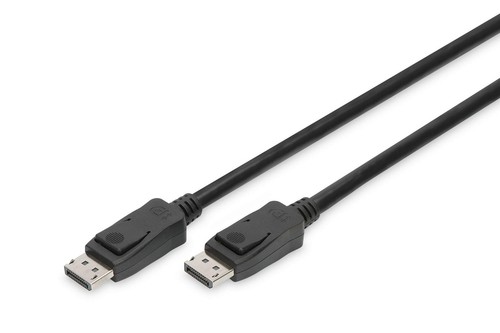 DIGITUS DisplayPort connection cable, DP M/M, 1.0m,w/lock, UHD 8K, Vers ...