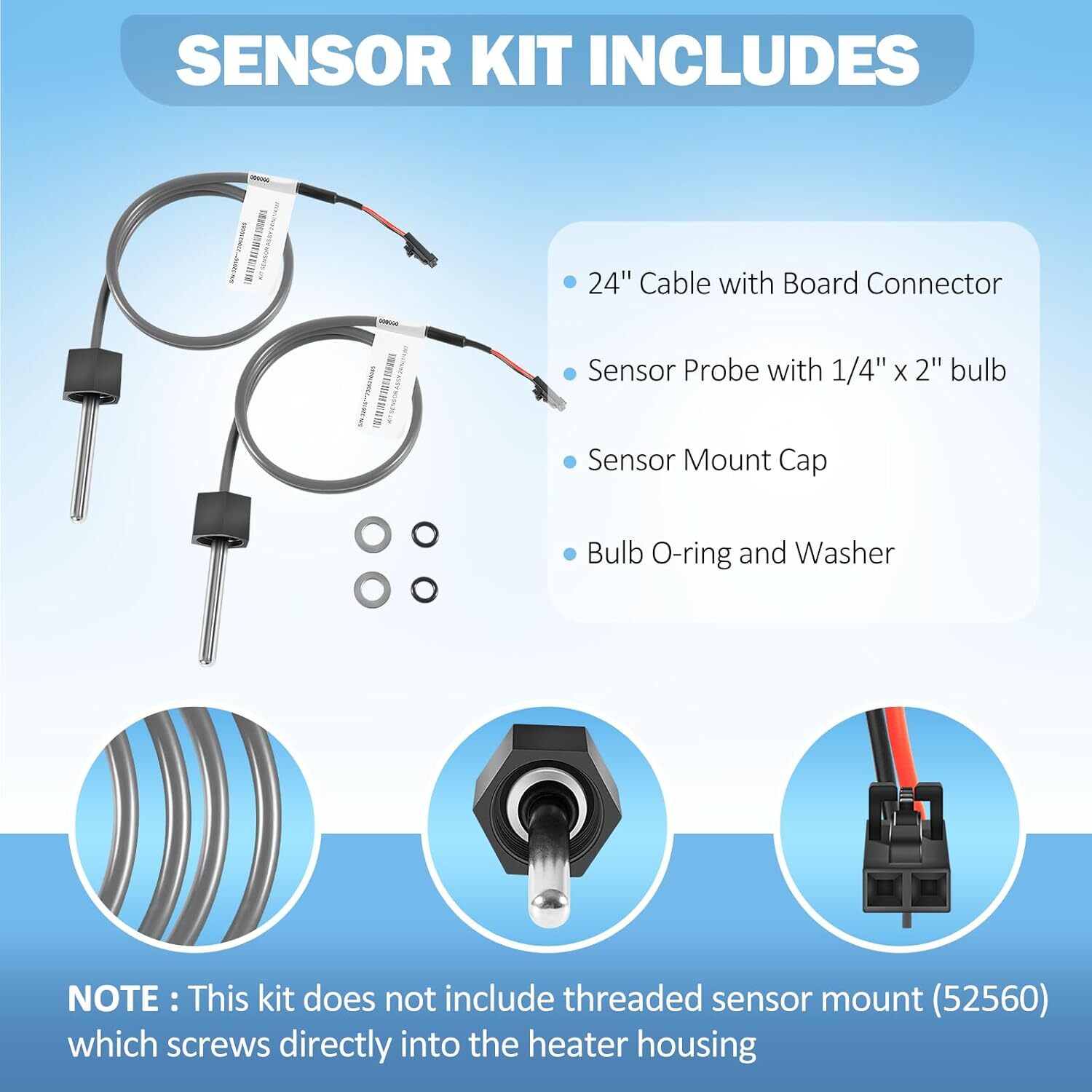 M7 Sensor Kit Temp/High Limit Replacement for Balboa 32016 30042 30344 ...
