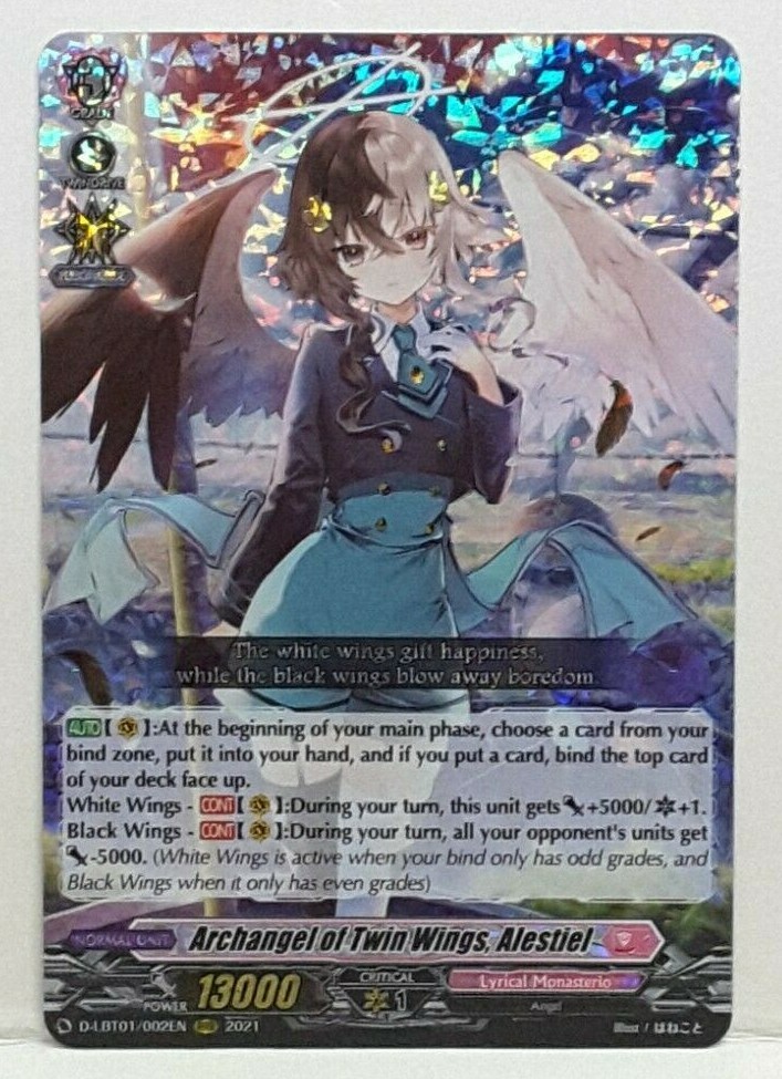Bushiroad Cardfight Vanguard Archangel of Twin Wings, Alestiel D-LBT01 ...
