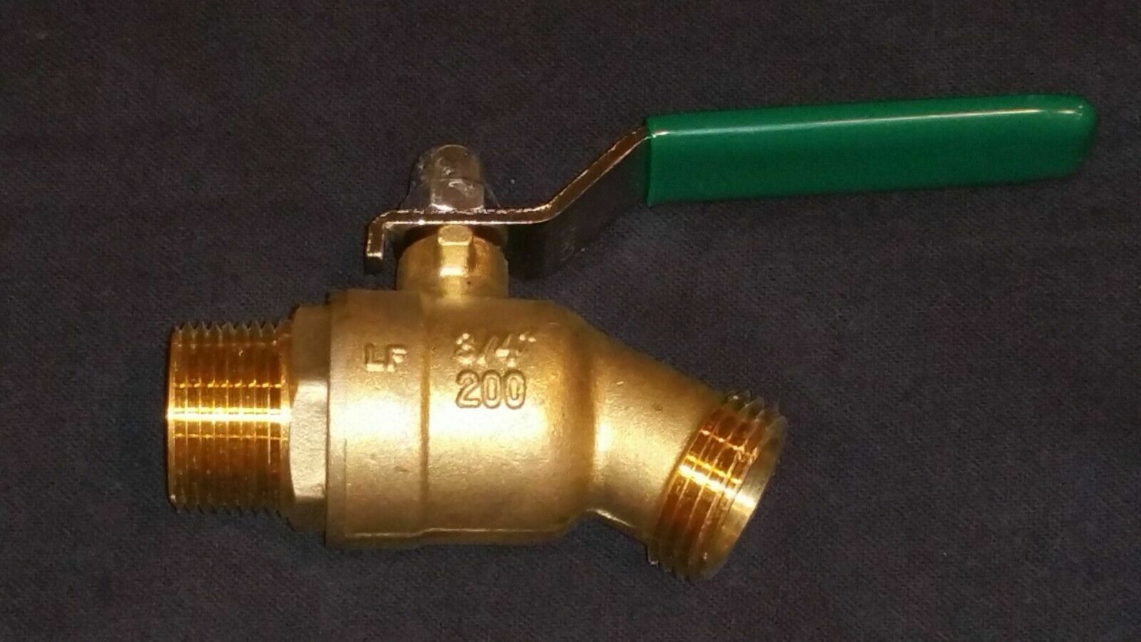 3/4 MIP Male Threaded Full Port Ball Valve Lever Handle Hose Bibb ...