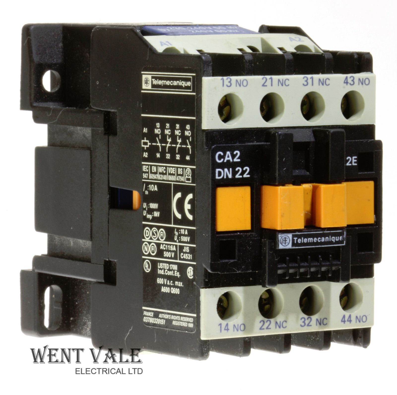 Telemecanique CA2 DN22 U7 - 10a Control Relay with 240vac (U7) Coil ...