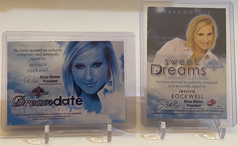 JESSICA ROCKWELL BENCHWARMER DREAM DATE & SWEET DREAMS AUTOGRAPH AUTO 2 ...