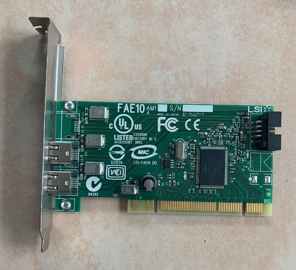 DP/N 0H924H Dell Desktop 2 Port IEEE-1394 FireWire PCI Card | eBay