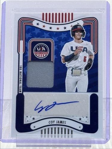 COY JAMES 2024 USA BASEBALL STARS & STRIPES GAME-WORN PATCH AUTO Q1765 ...