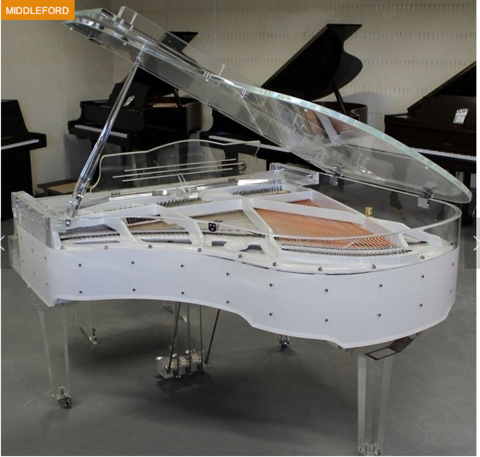 Full Crystal Grand Piano Handcrafted Transparent Crystal Grand Piano ...
